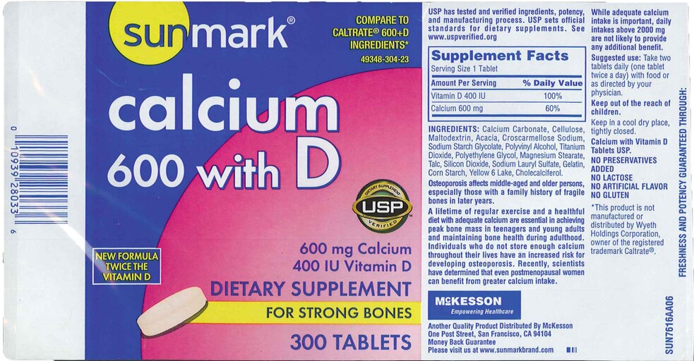 sunmark - Calcium 600 With D - SuppCo
