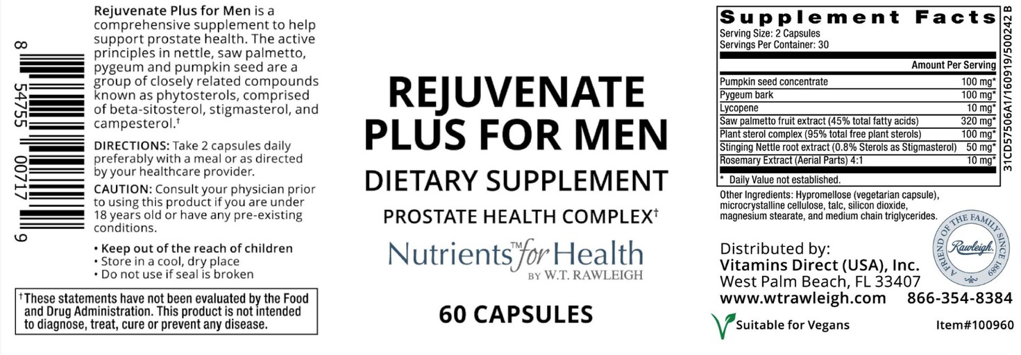 Nutrients for Health - Rejuvenate Plus for Men - SuppCo