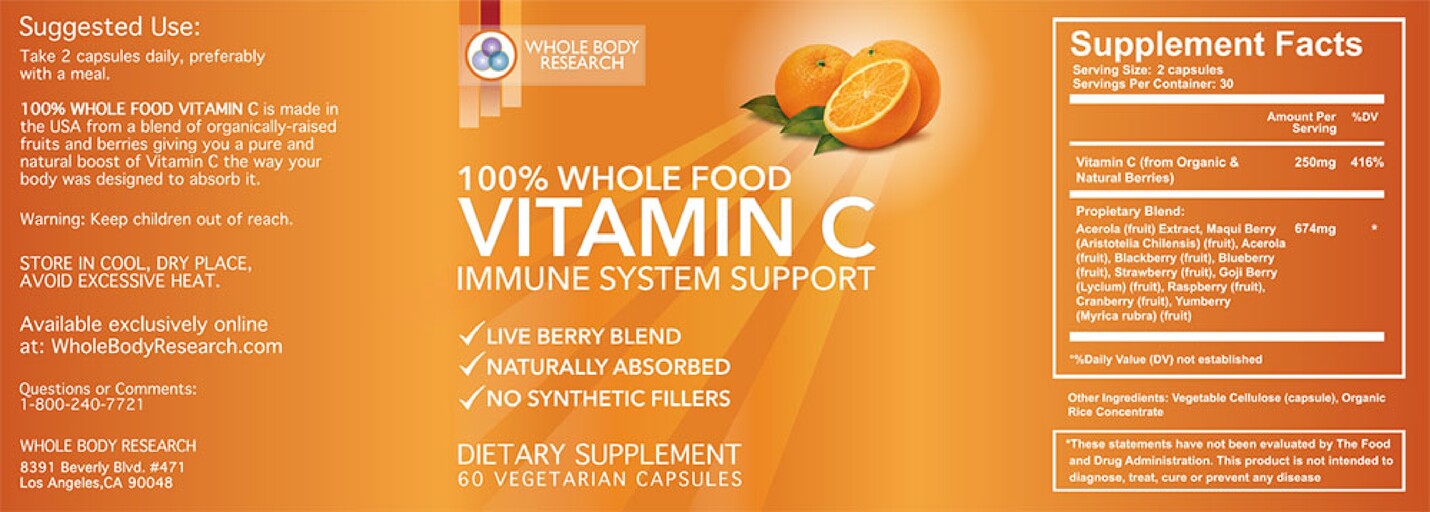 Whole Body Research - 100% Whole Food Vitamin C - SuppCo