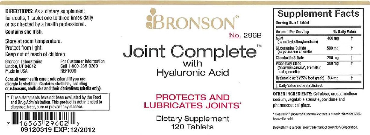 Bronson - Joint Complete With Hyaluronic Acid - SuppCo