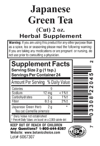 Indiana Botanic Gardens - Japanese Green Tea - SuppCo