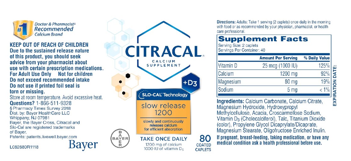 Bayer Citracal - Citracal Slow Release 1200 - SuppCo