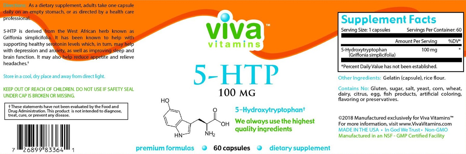 viva vitamins - 5-HTP 100 mg - SuppCo