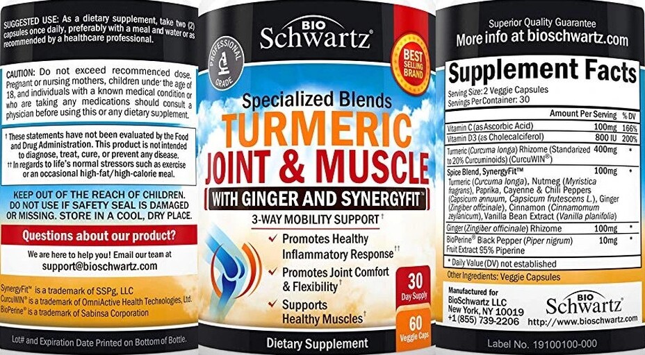 BioSchwartz Turmeric Joint & Muscle | SuppCo