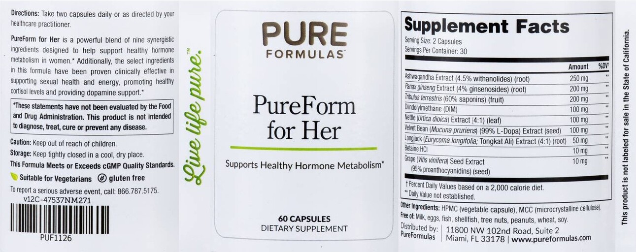 PureFormulas PureForm for Her | SuppCo