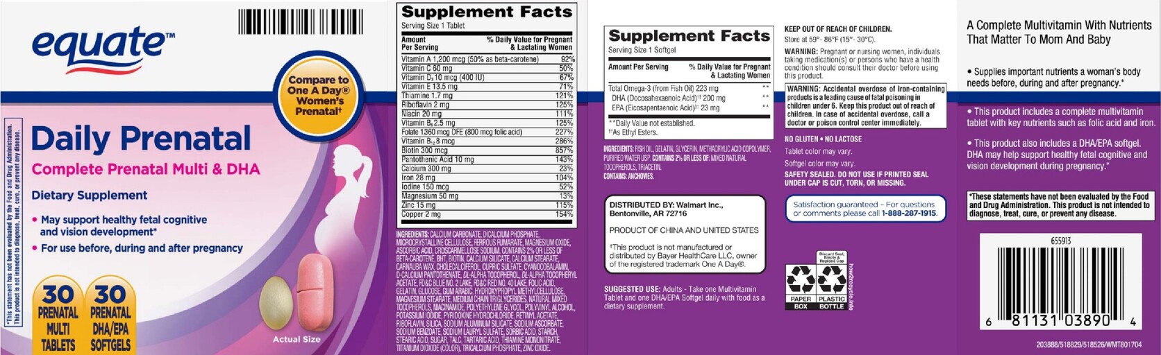 Equate - Complete Prenatal Multi - SuppCo