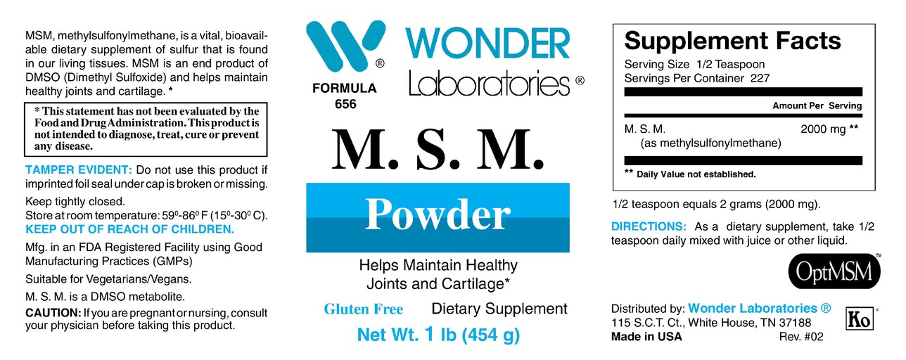Wonder Labs - M.S.M. Powder - SuppCo