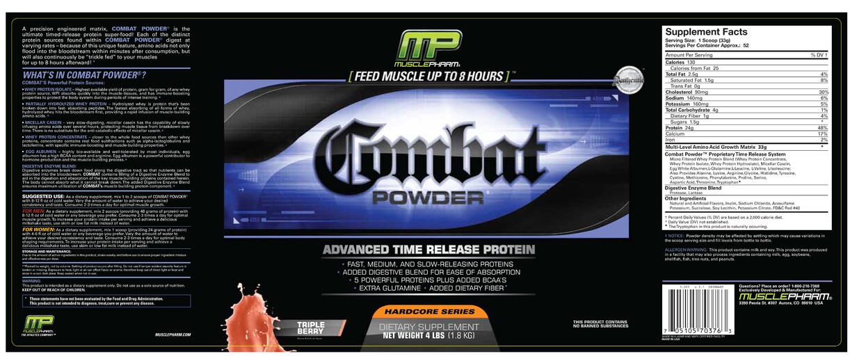 MusclePharm - Combat Powder Triple Berry - SuppCo