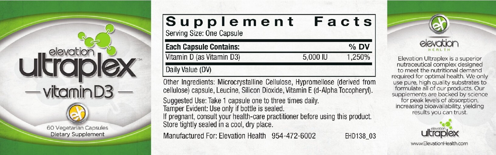 Elevation Health - Ultraplex Vitamin D3 - SuppCo