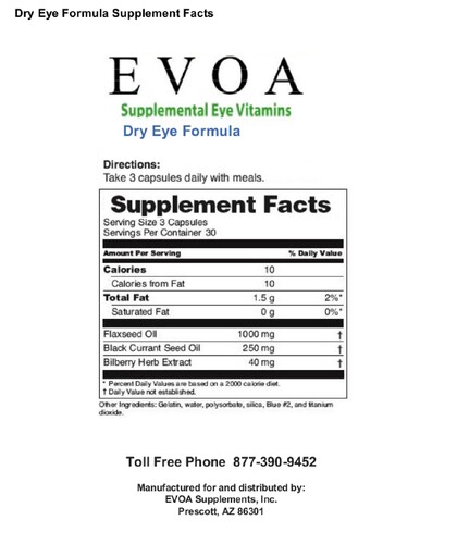 EVOA - Dry Eye Formula - SuppCo