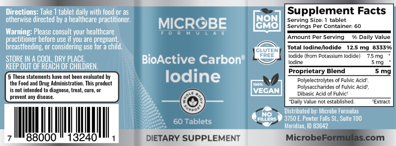 Microbe Formulas - BioActive Carbon Iodine - SuppCo