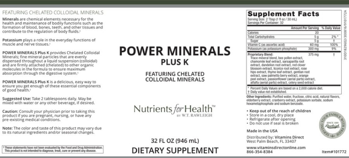 Nutrients for Health - Power Minerals plus K - SuppCo