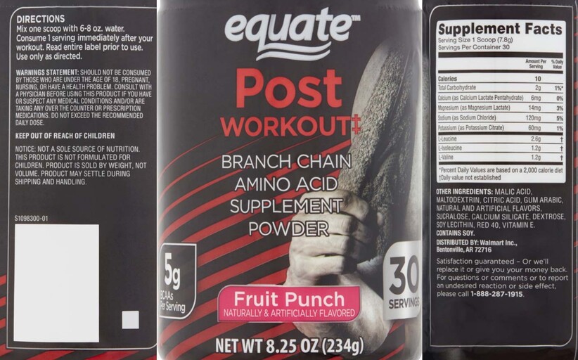 Equate - Post Workout Fruit Punch - SuppCo
