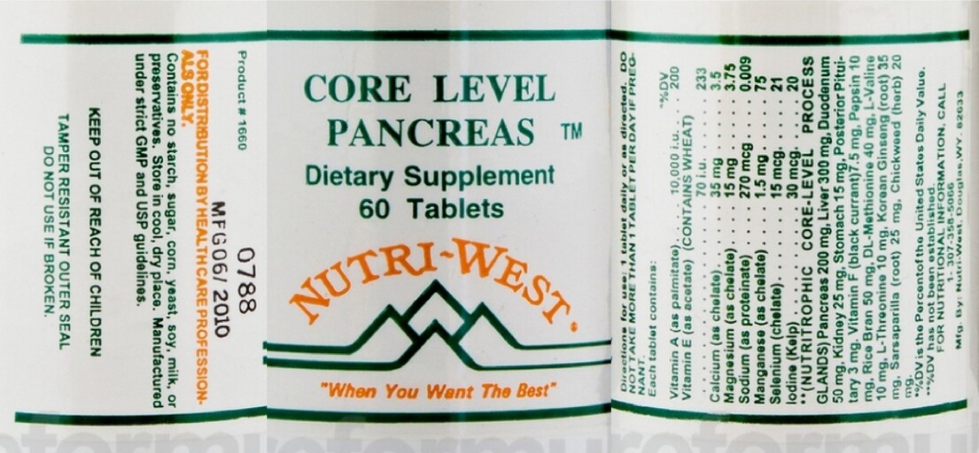 Nutri-West - Core Level Pancreas - SuppCo