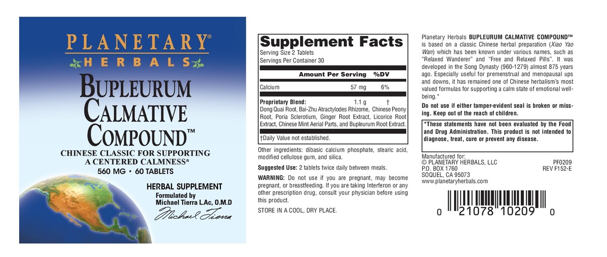 Planetary Herbals - Bupleurum Calmative Compound - SuppCo
