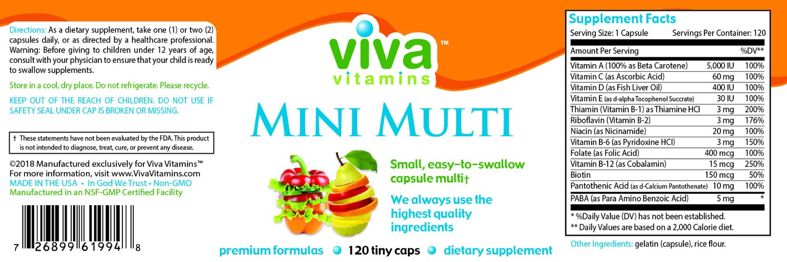 viva vitamins - Mini Multi - SuppCo