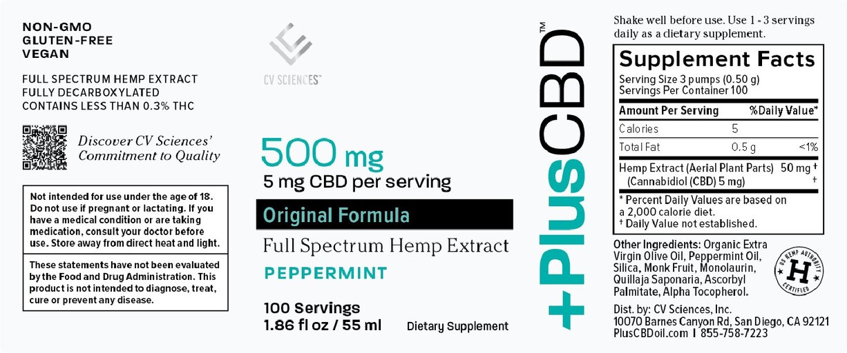 CV Sciences PlusCBD Original Formula Peppermint | SuppCo