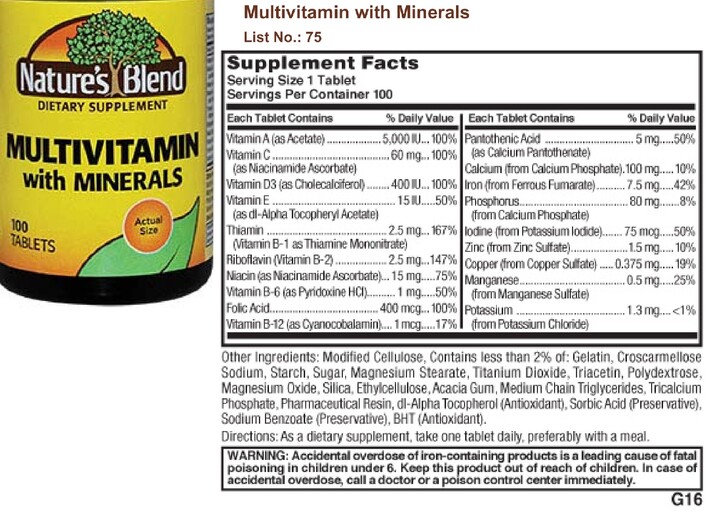 Nature's Blend - Multivitamin with Minerals - SuppCo