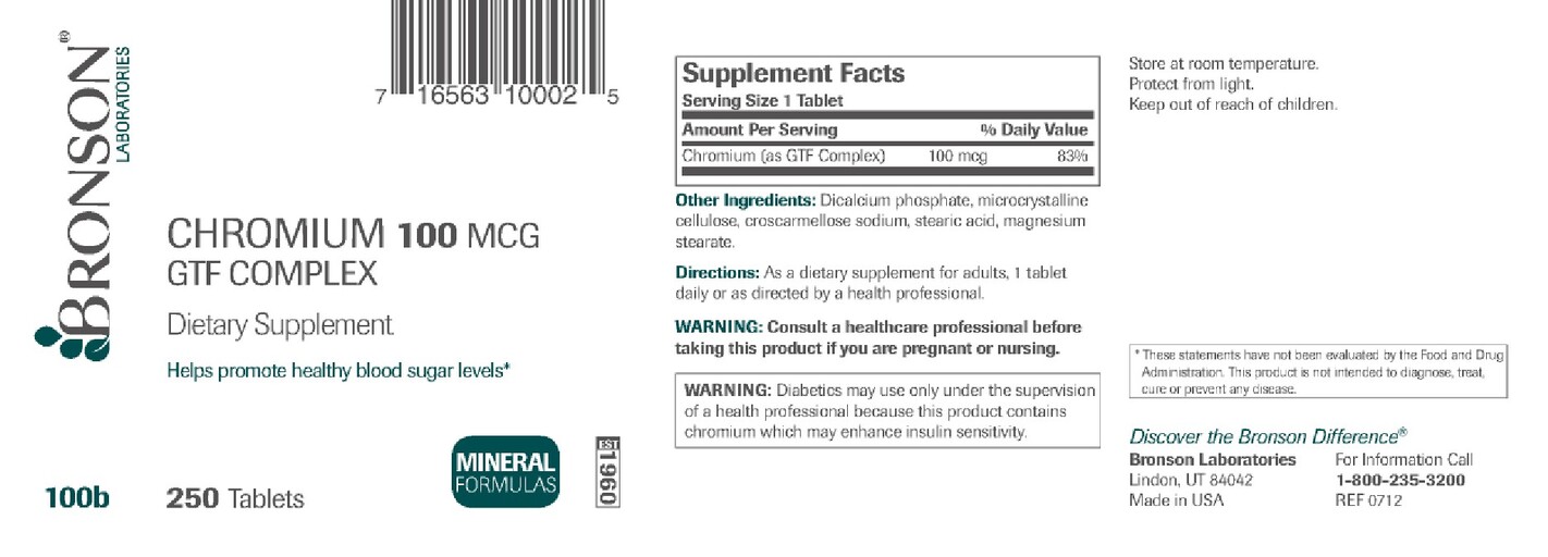 Bronson Laboratories - Chromium 100 mcg GTF Complex - SuppCo