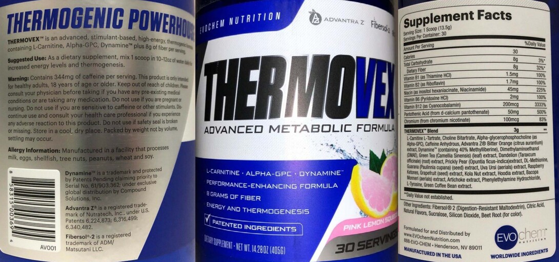 EVOchem Nutrition - Thermovex Mango Pink Lemon Squeeze - SuppCo