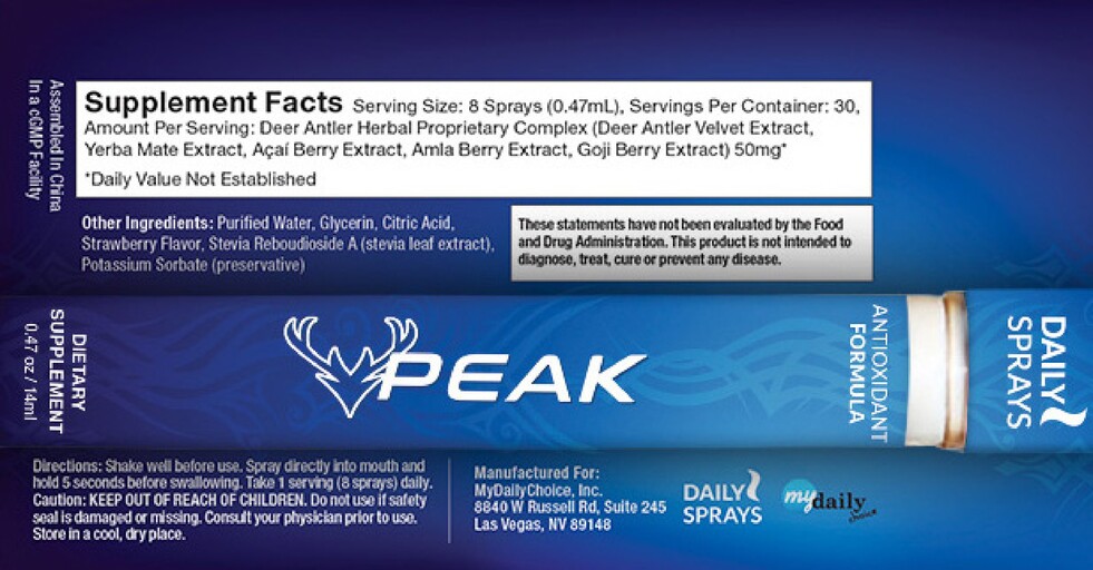 Daily Sprays - Peak - SuppCo
