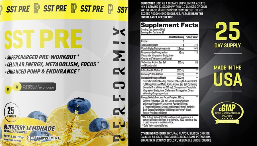 Performix - SST PRE Blueberry Lemonade - SuppCo