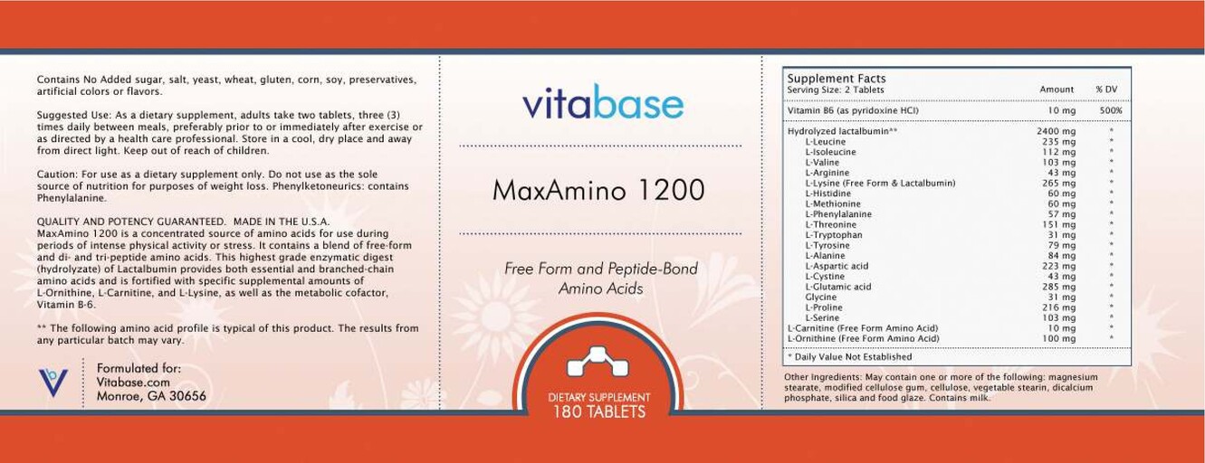 Vitabase - MaxAmino 1200 - SuppCo