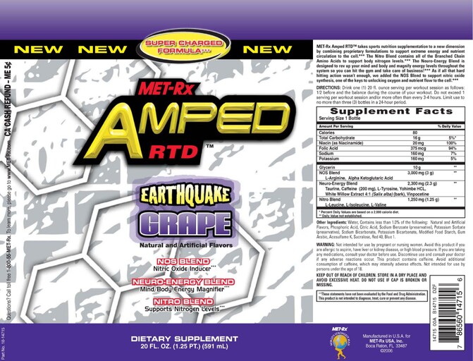 MET-RX - Amped RTD Earthquake Grape - SuppCo