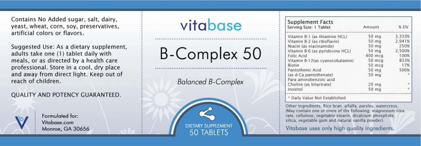 Vitabase - B-Complex 50 - SuppCo
