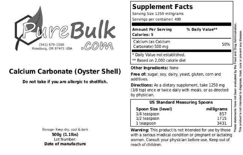PureBulk.com - Calcium Carbonate (Oyster Shell) - SuppCo