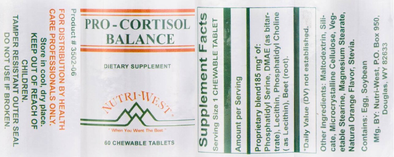 Nutri-West - Pro-Cortisol Balance - SuppCo