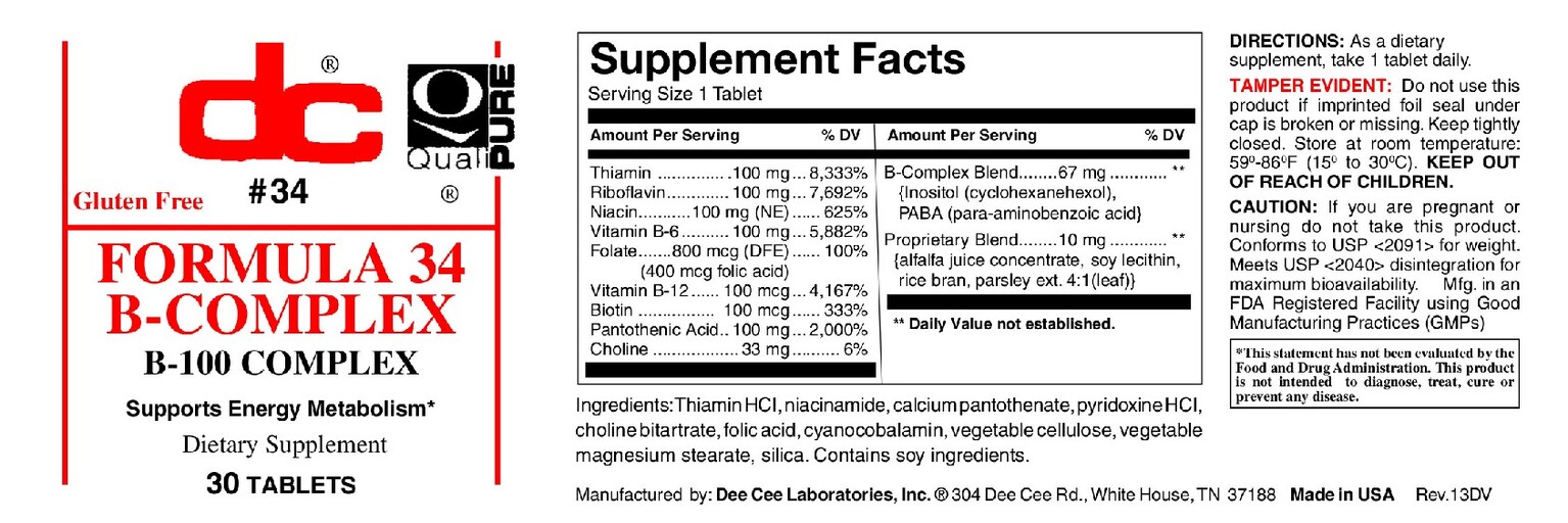 DC - Formula 34 B-Complex - SuppCo