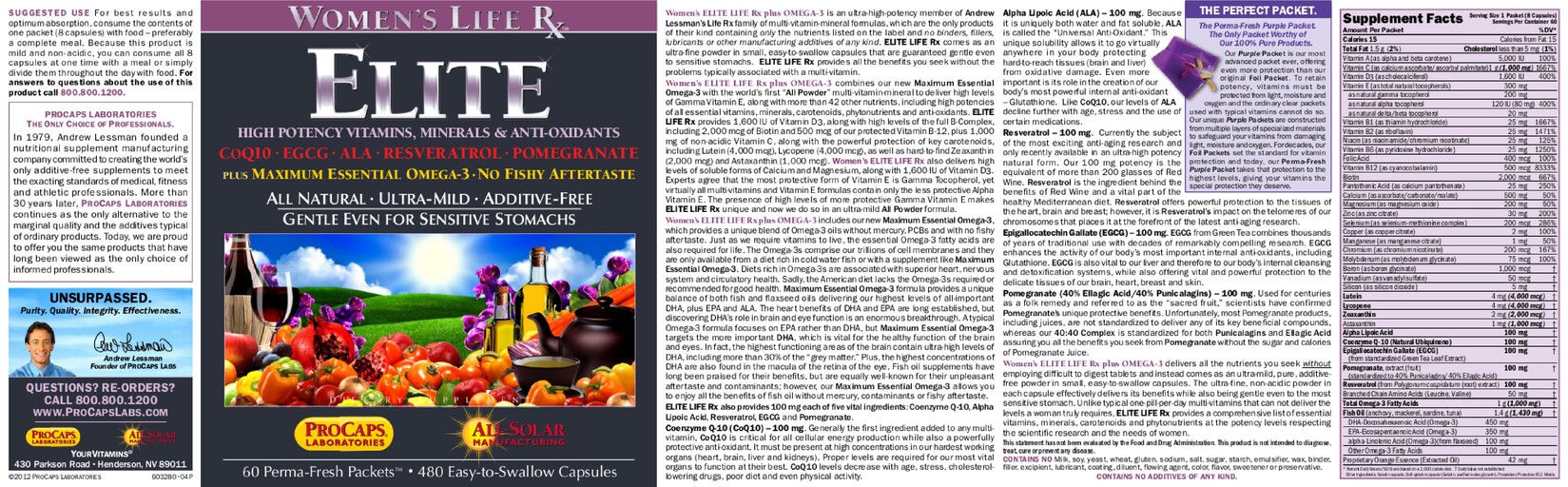 ProCaps - Women's Life Rx Elite Plus Maximum Essential Omega-3 - SuppCo