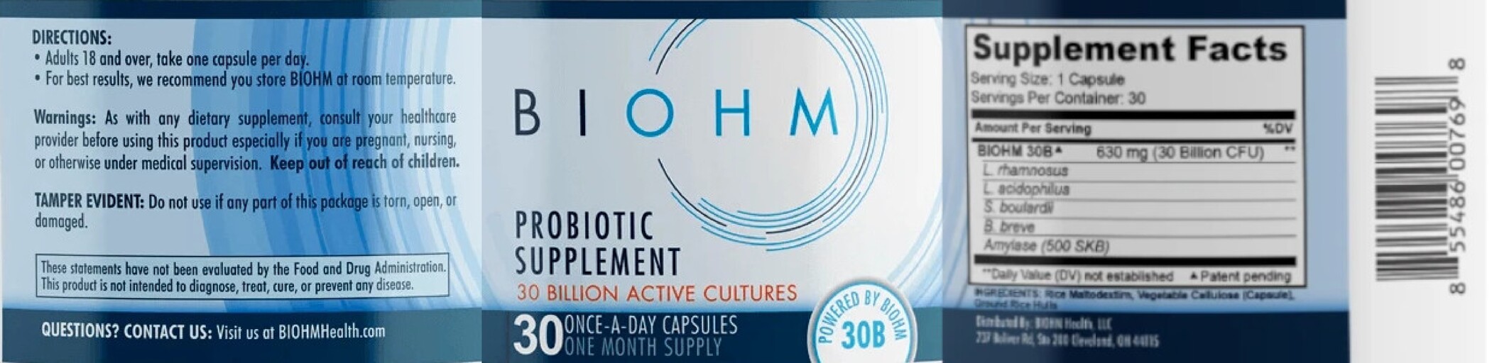 BIOHM - Probiotic Supplement - SuppCo