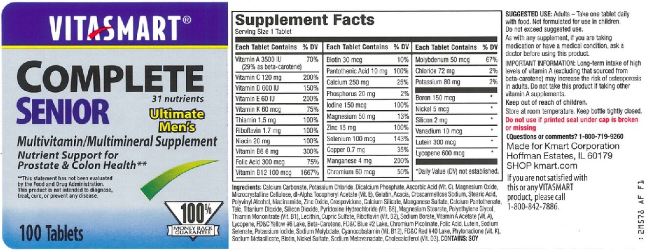 Kmart Corporation - Vitasmart Complete Senior Ultimate Men's - SuppCo