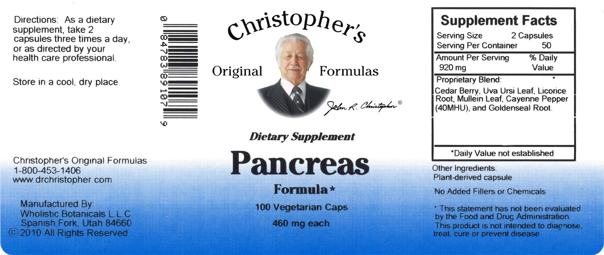 Christopher's Original Formulas - Pancreas Formula - SuppCo