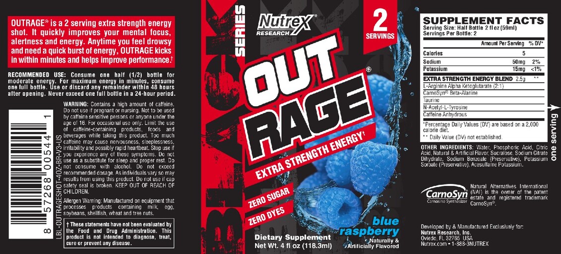 Nutrex Research Black Series - Outrage Blue Raspberry - SuppCo