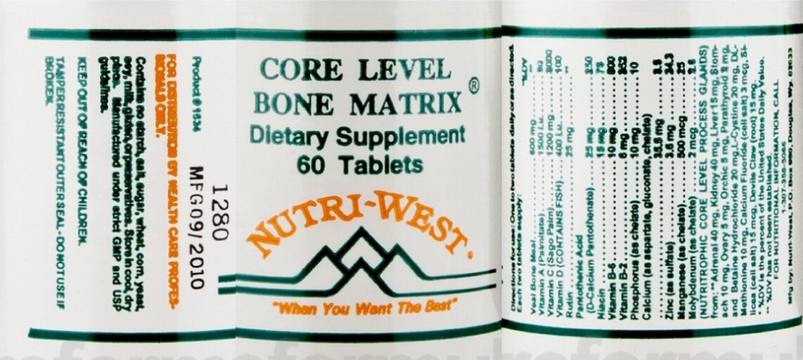 Nutri-West - Core Level Bone Matrix - SuppCo