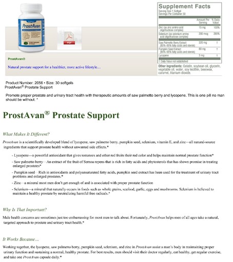 Melaleuca - ProstAvan - SuppCo