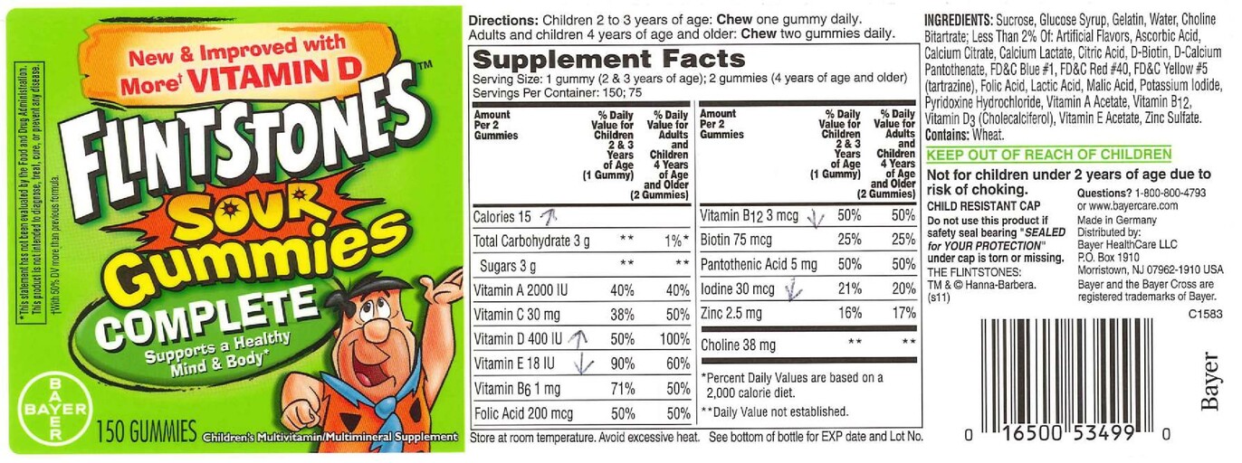 Bayer - Flintstones Sour Gummies Complete - SuppCo