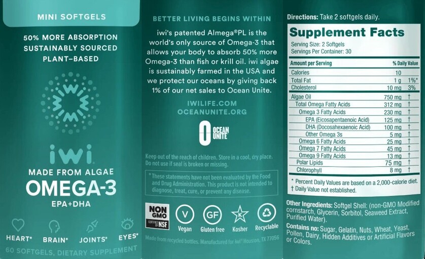 iwi - Omega-3 Mini Softgels - SuppCo