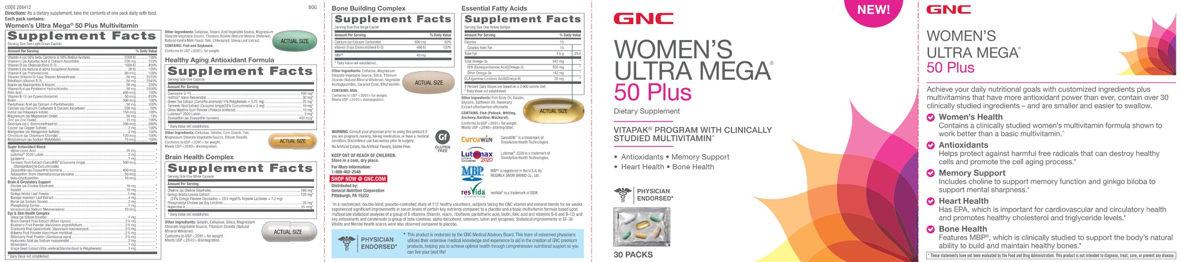 GNC Women's Ultra Mega - Bone Building Complex - SuppCo