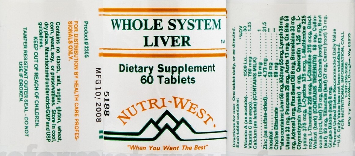 Nutri-West Whole System Liver | SuppCo