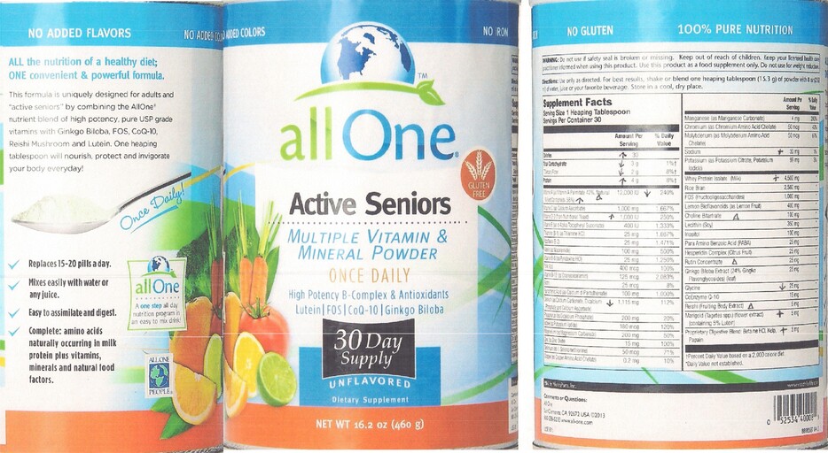 All One - Active Seniors Unflavored - SuppCo