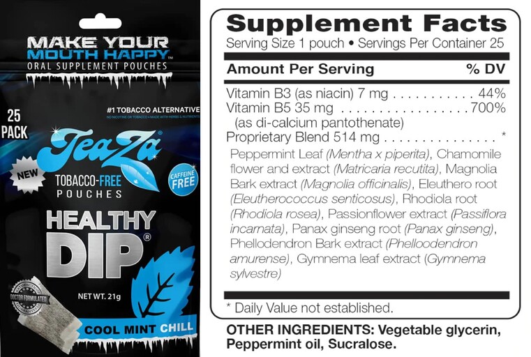 TeaZa - Healthy Dip Cool Mint Chill - SuppCo
