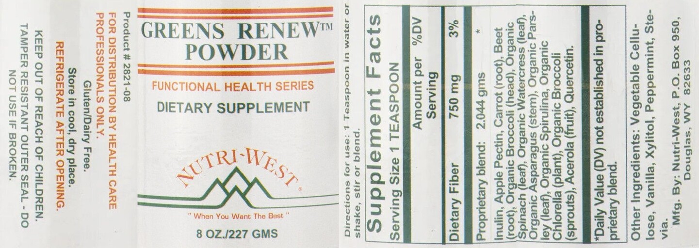 Nutri-West Greens Renew Powder | SuppCo