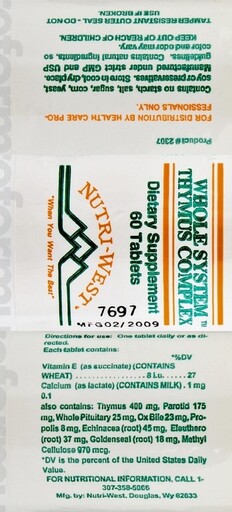 Nutri-West - Whole System Thymus Complex - SuppCo