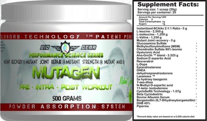 Bio Gear Performance Science Series - Mutagen - SuppCo