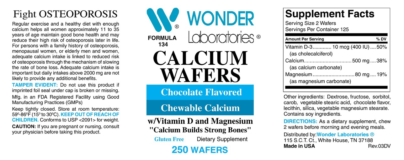 Wonder Labs - Calcium Wafers Chocolate Flavored - SuppCo