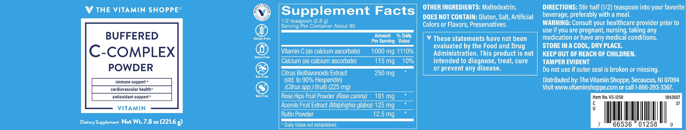 The Vitamin Shoppe - Buffered C-Complex Powder - SuppCo